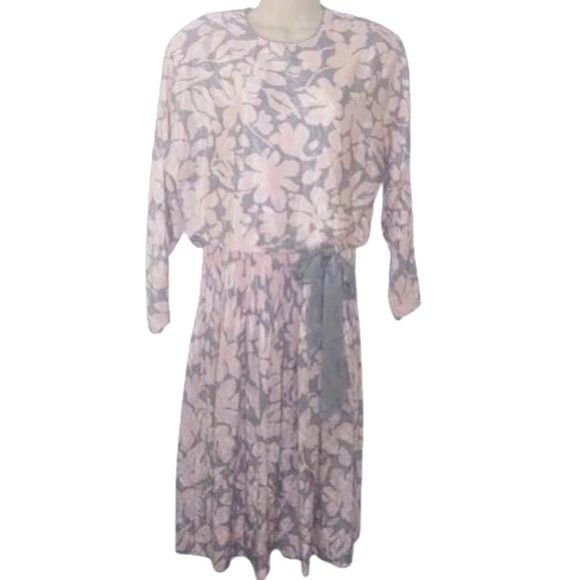 Mr. Mort | Dresses | Vintage 97s Mr Mort Pink And Gray Satin Smocked ...